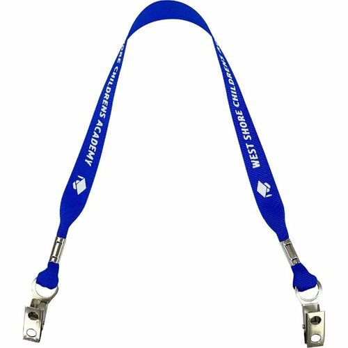 5/8" Super Value Lanyard Mini With Double Bulldog Clips | Custom ...