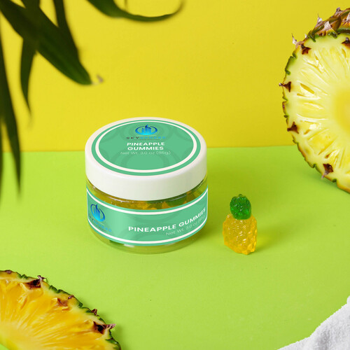 Pineapple Gummies: Small Jar | Custom Printed As Low As $4.73