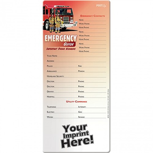 Post Up Emergency Guide: Important Phone Numbers | Custom Printed As ...